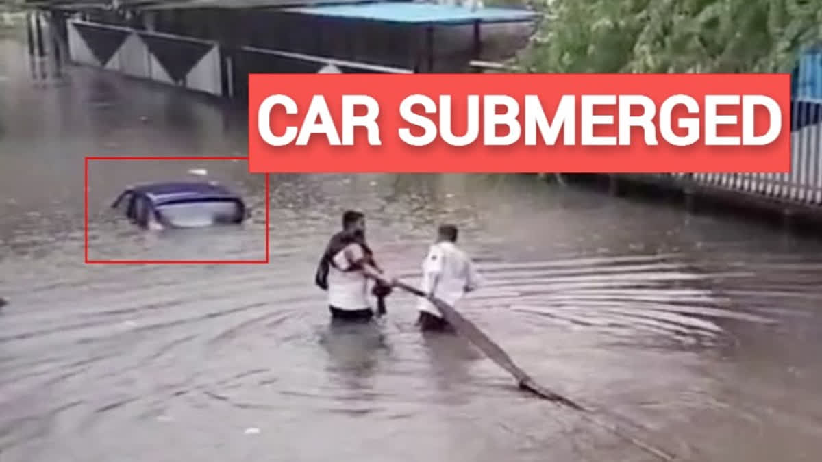 Heavy Rain Floods Faridabad: Car Submerged In Underpass Due To Severe ...