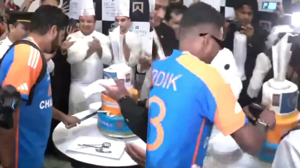Rohit, Kohli, Dravid, Hardik Cut Special 'Team India Jersey With Trophy ...