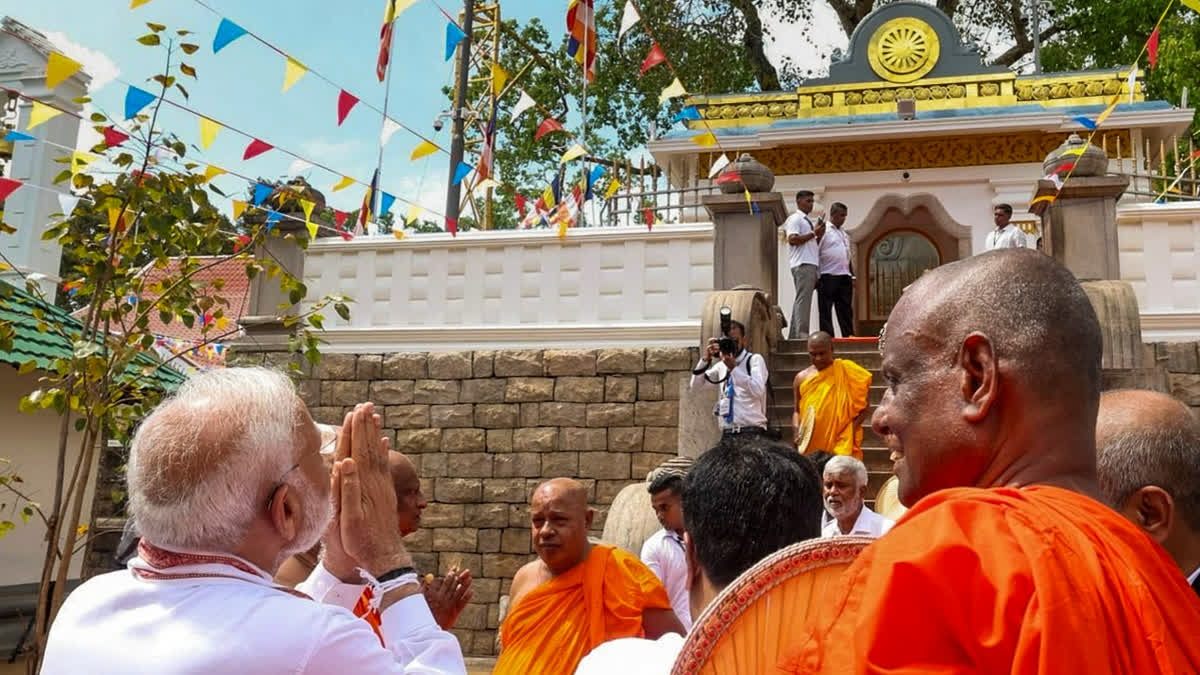 PM Modi Visits Buddhist Shrine In Sri Lanka's Anuradhapura