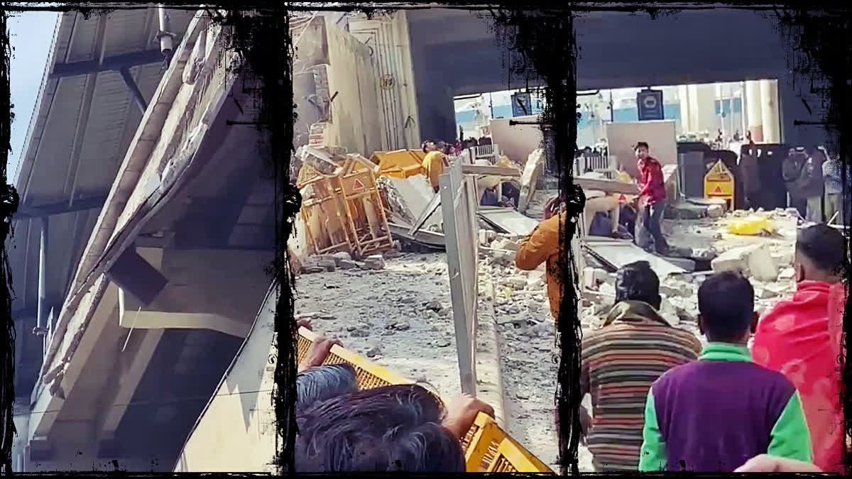 Delhi metro station Collapses; Several Injured