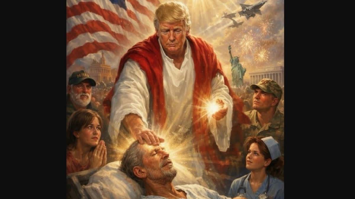 Donald Trump Posts AI Image Of Himself Depicting As Jesus Christ After ...