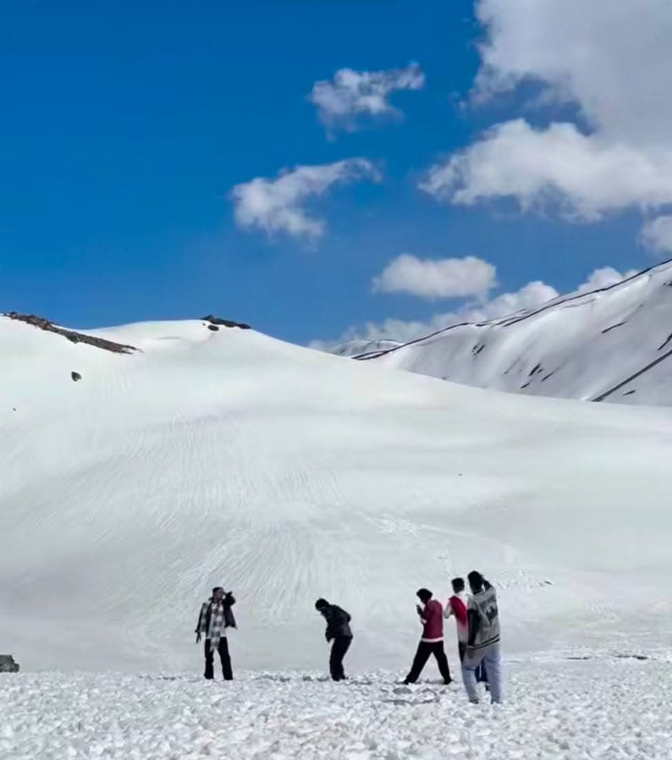 From Scorching Plains To Icy Peaks: Tourists Celebrate Snow At Rohtang Pass