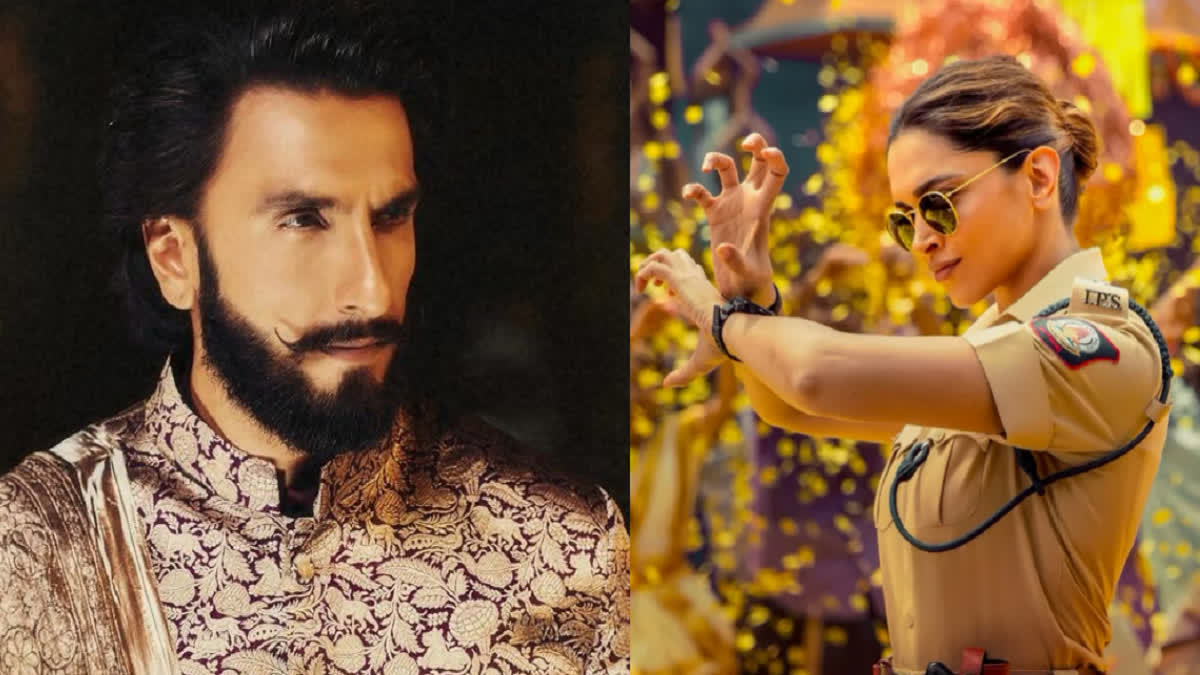 दीपिका पादुकोण को लेडी 'सिंघम' लुक में देख चौड़ा हुआ रणवीर सिंह का सीना ...