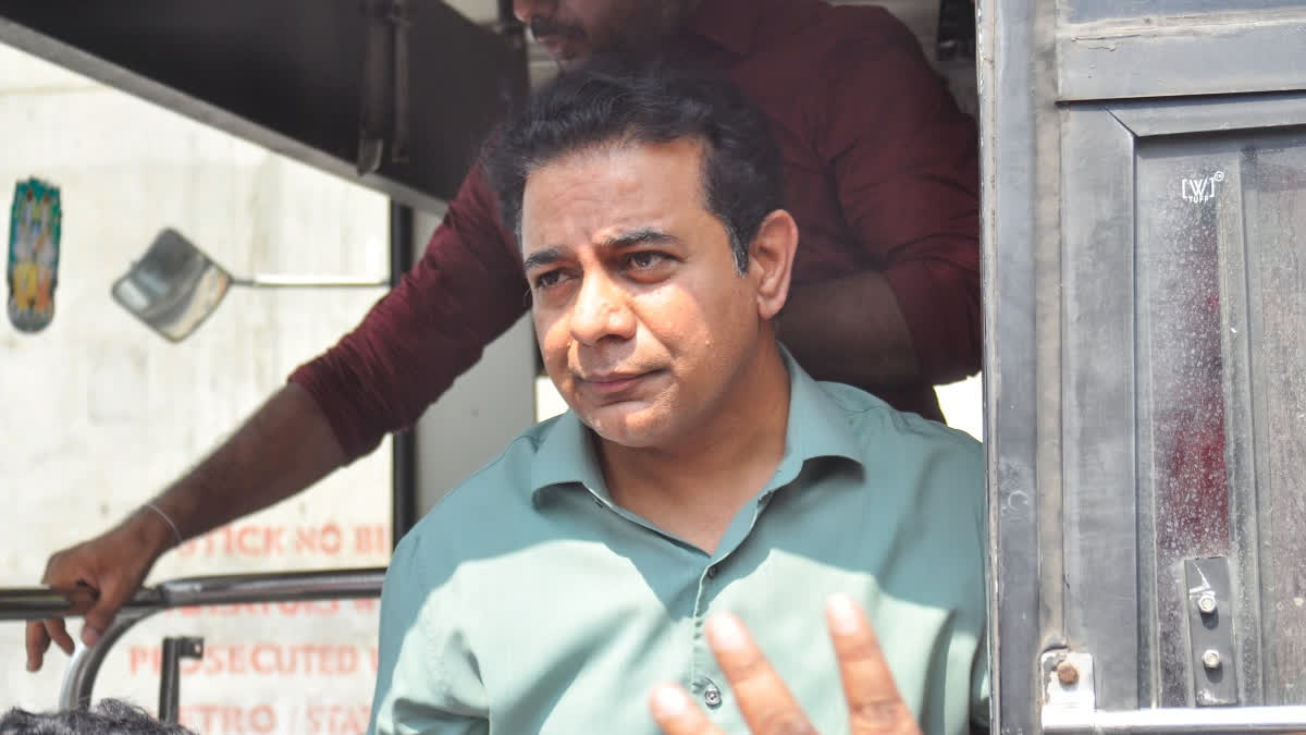 BRS Leader Rama Rao Appears Before Telangana Police SIT In Phone ...