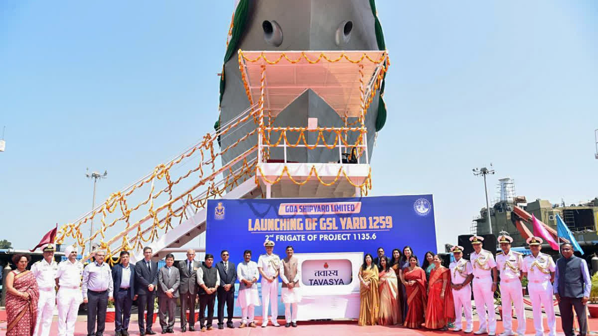 `Tavasya', Indian Navy's Indigenously Built Frigate, Launched At Goa ...