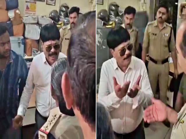 इंदौर के विजय नगर थाने में बीजेपी नेता और पुलिसकर्मी के बीच बहस, वीडियो ...