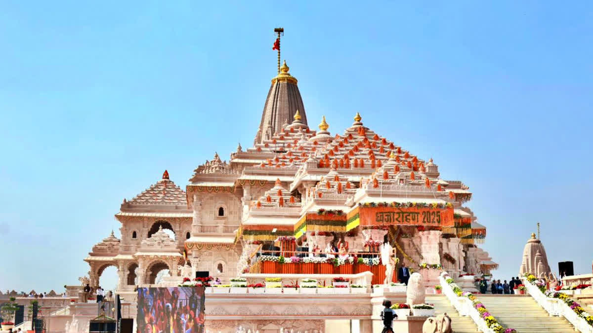 Frames From Ayodhya: PM Modi, RSS Chief Bhagwat Lead Dhwajarohan Ceremony
