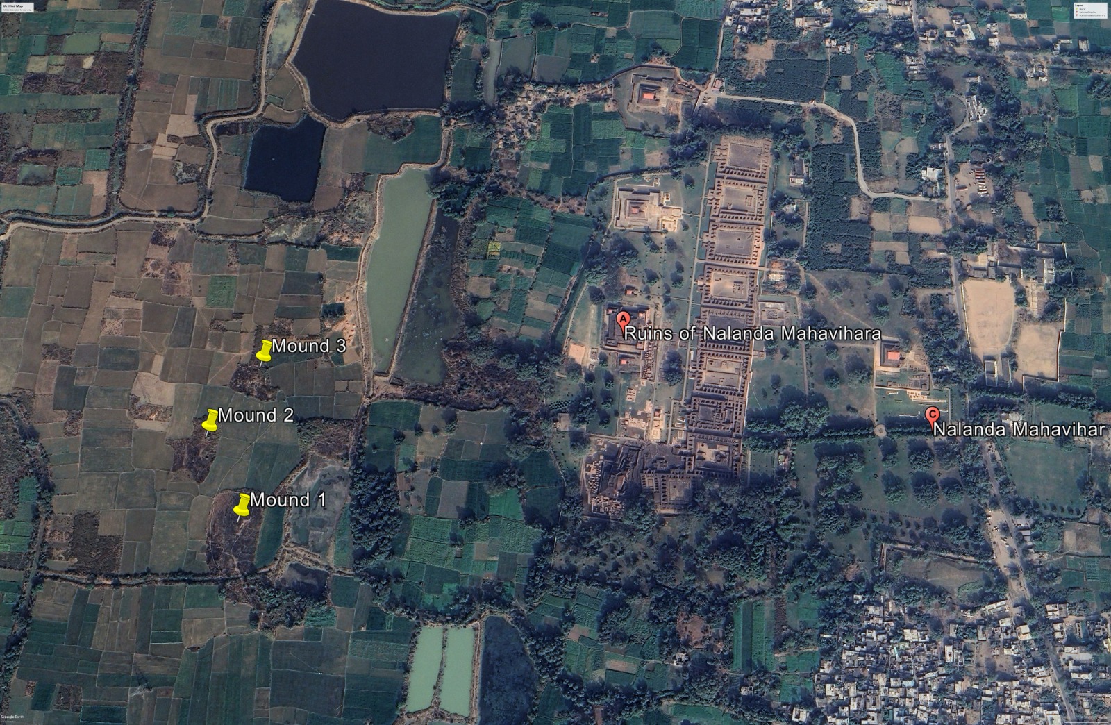 Mounds Near Nalanda Mahavira, A UNESCO World Heritage Site In Bihar ...