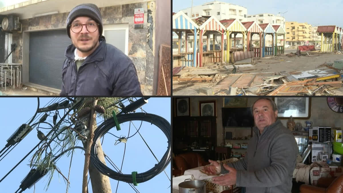 People In Portugal Left Without Water And Electricity After Storm Kristin