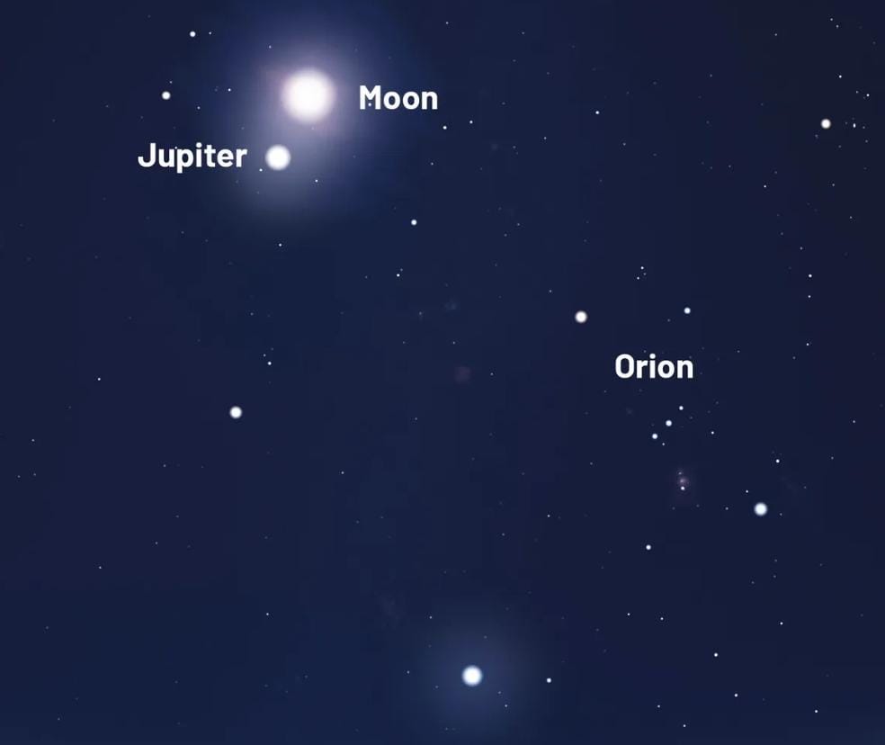 Night Sky Treat As Jupiter And Moon Draw Close Tonight