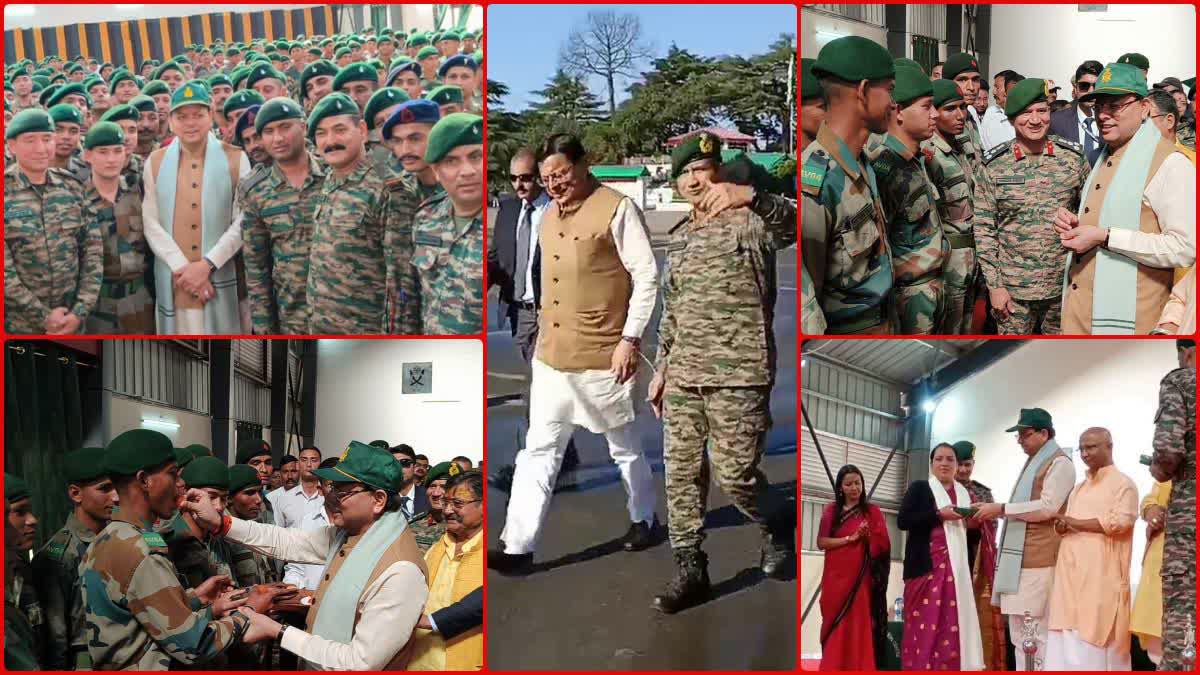 CM Dhami Celebrates Diwali With Soldiers In Pauri Garhwal