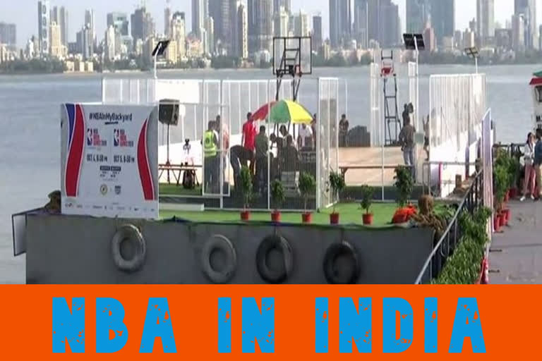 NBA brings first-ever floating basketball court in India